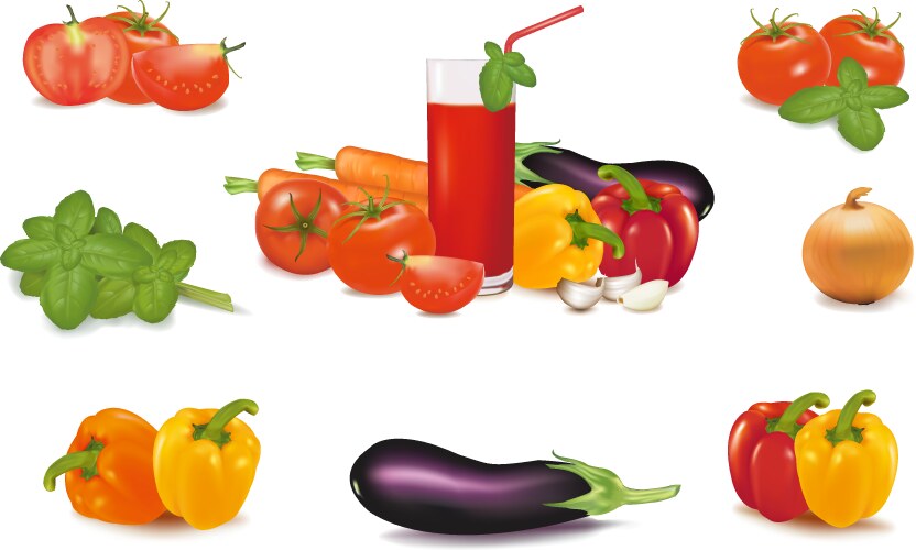 Collection vegetables Royalty Free Vector Image