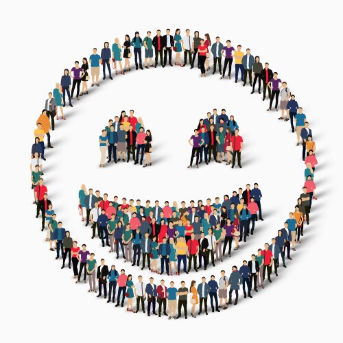 People emoticon smiley icon Royalty Free Vector Image