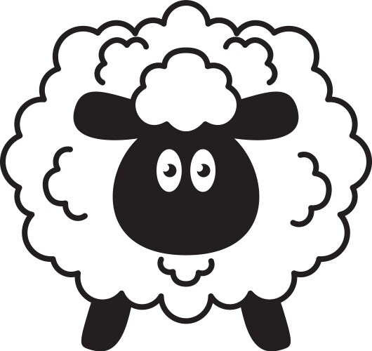 Scared sheep Royalty Free Vector Image - VectorStock
