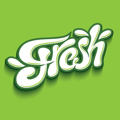 Hand drawn lettering fresh ink Royalty Free Vector Image