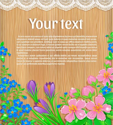 Round banner spring flower Royalty Free Vector Image