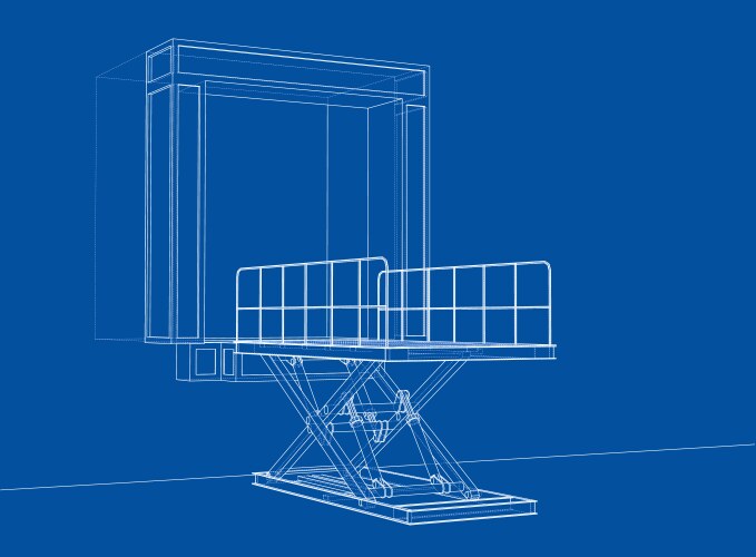 Dock leveler concept Royalty Free Vector Image