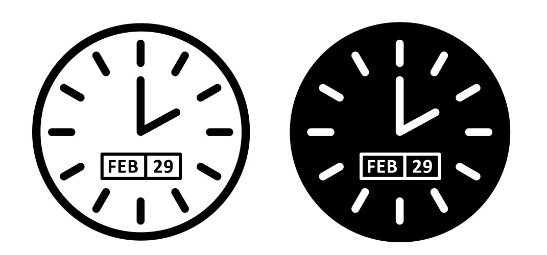 Leap day or year 29 february deafness symbol Vector Image