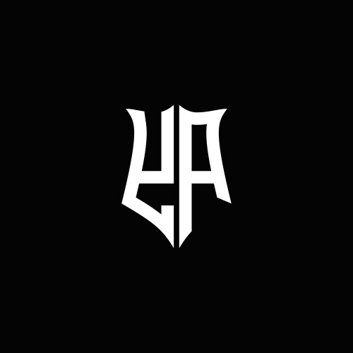 Ya monogram logo with emblem style isolated Vector Image