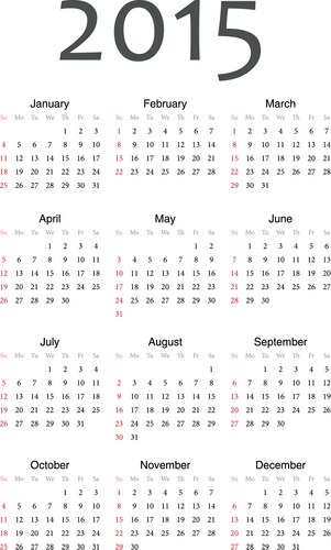 Calendar 2026 sunday – Royalty-Free Vector | VectorStock
