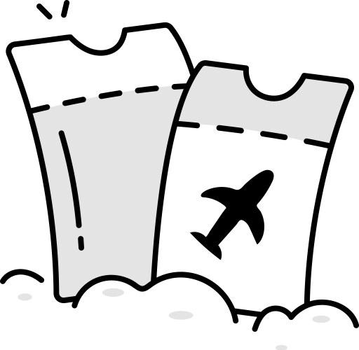 Basic rgbflying plane icon in drawing style Vector Image
