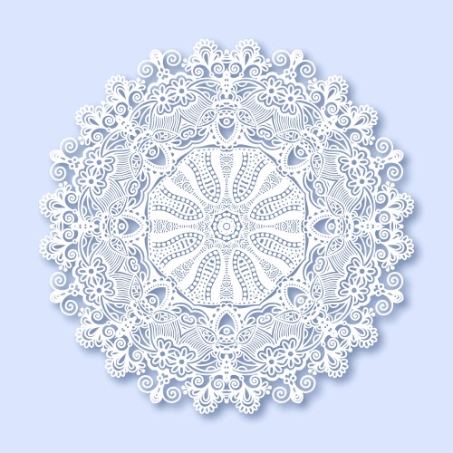 Round lace frame Royalty Free Vector Image - VectorStock