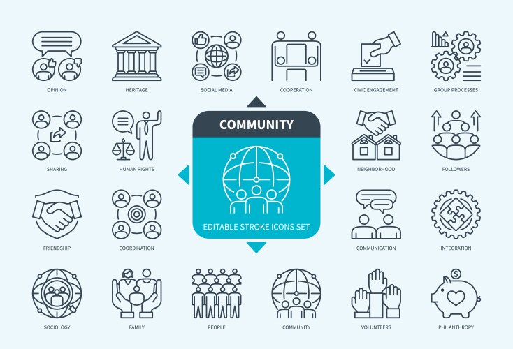 Community puzzle union support Royalty Free Vector Image