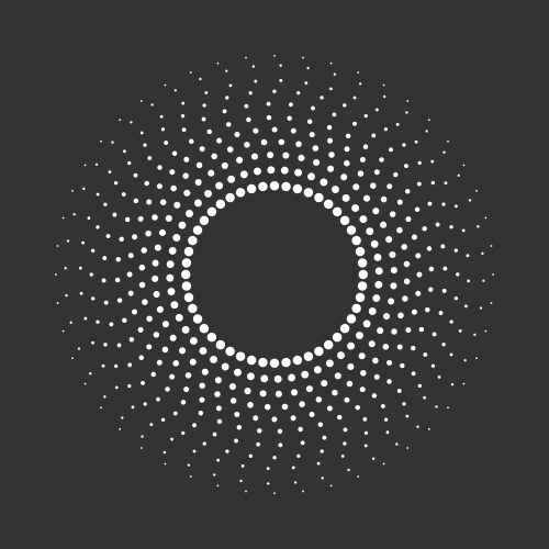 Original circle dotty frames spray background Vector Image