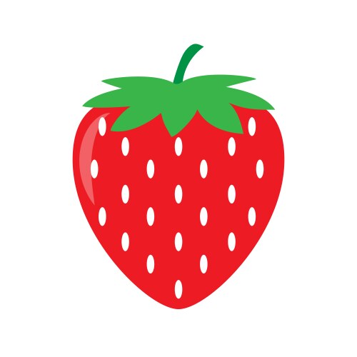 Cartoon strawberry icon Royalty Free Vector Image