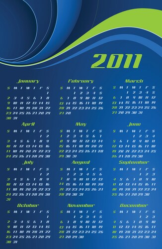 2026 English Calendar - Modern Layout – Royalty-Free Vector | VectorStock