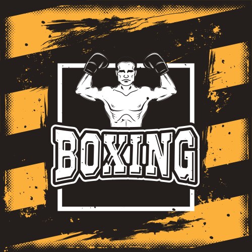 Boxing class poster Royalty Free Vector Image - VectorStock