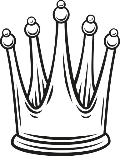 Royal cap outline icon Royalty Free Vector Image