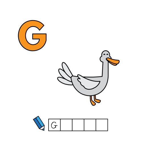 English Animals Zoo Alphabet Letter Vector Images (over 5,300)