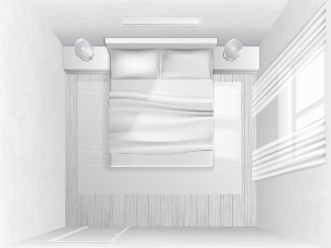 Room with furniture top view Royalty Free Vector Image