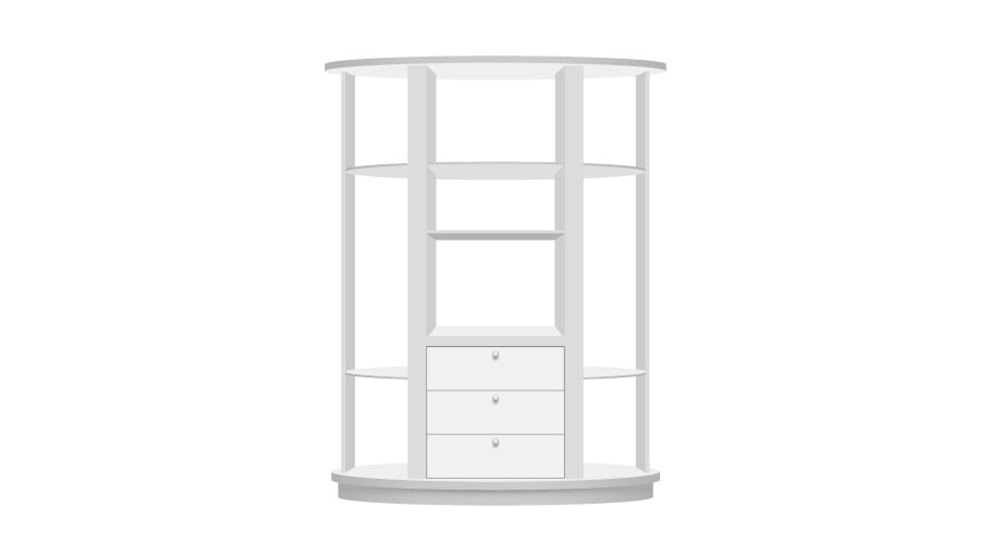 White showcase on the background Royalty Free Vector Image