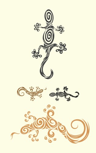 Decorative calligraphic flourishes on a white Vector Image