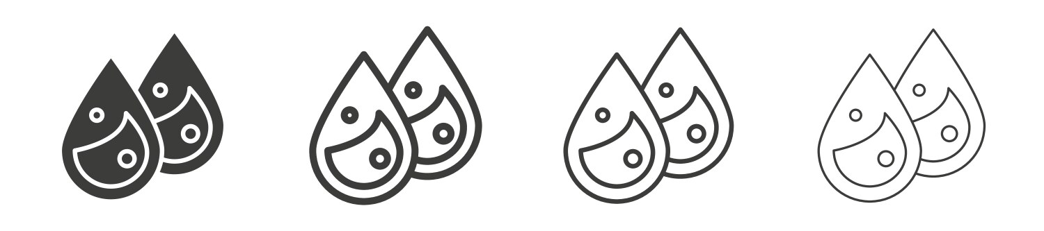 Tear drop line icon isolated on white background Vector Image