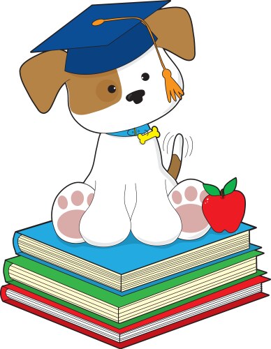Dog reading book Royalty Free Vector Image - VectorStock