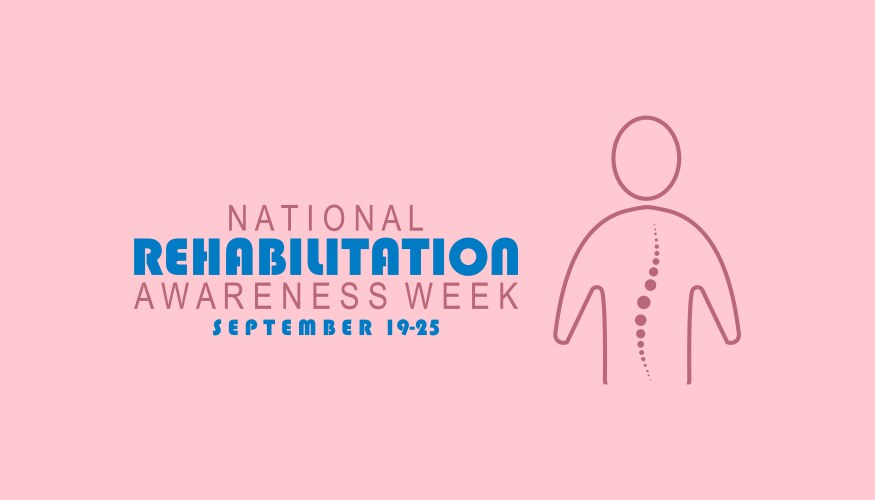 National rehabilitation awareness week Royalty Free Vector
