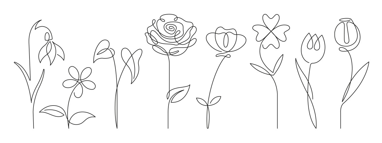 Free Flower Line Art Vector Images (over 4,700)