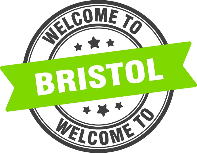 Welcome to bristol stamp round sign Royalty Free Vector
