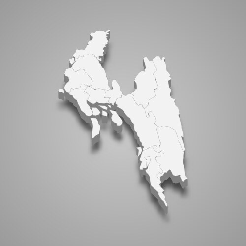 Isometric 3d indonesia map concept Royalty Free Vector Image