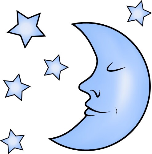 Reaching the moon and stars Royalty Free Vector Image