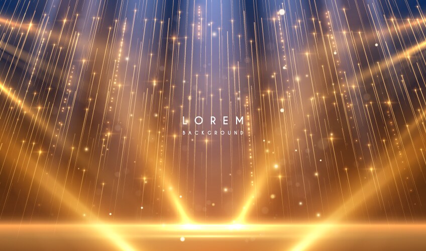 Abstract golden award background with light rays Vector Image