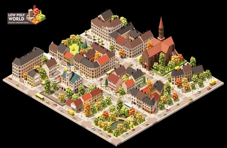 Isometric Town Vector Images (over 21,000)