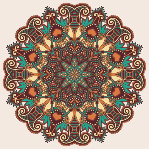 Circle ornament ornamental round lace Royalty Free Vector