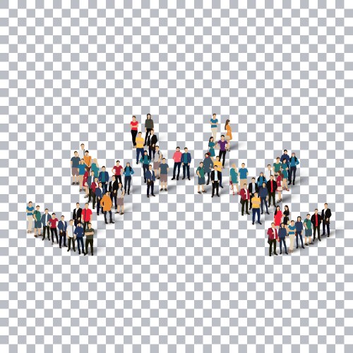 Abstract business symbol people transparency Vector Image