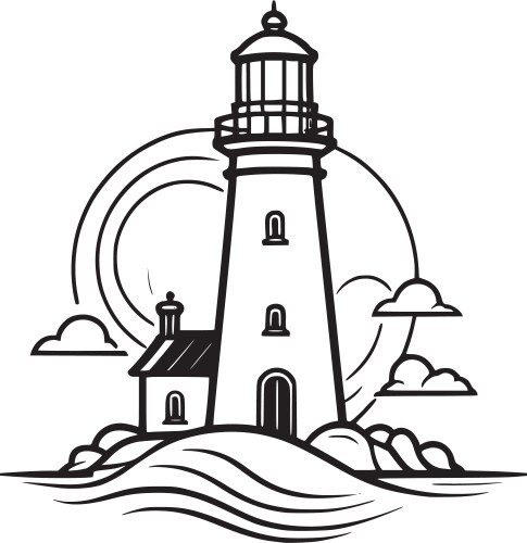 Lighthouse Outline Vector Images (over 5,500)