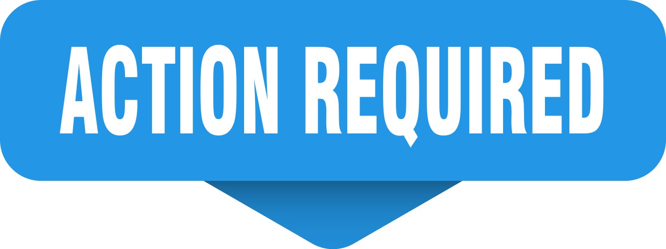 Corrective action sticker sign Royalty Free Vector Image