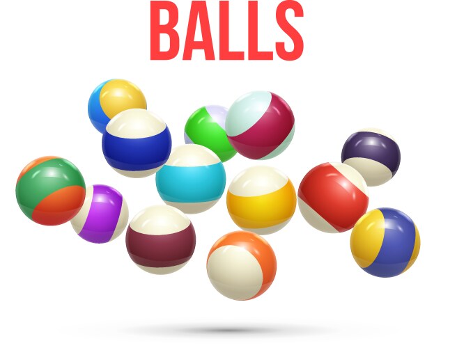 Colorful striped balls 3d spheres isolated Vector Image