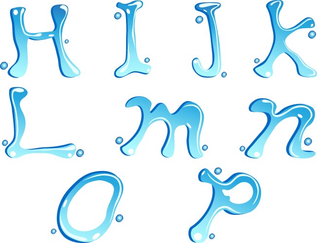 Water elements icons Royalty Free Vector Image