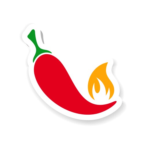 Red hot chili pepper icon Royalty Free Vector Image