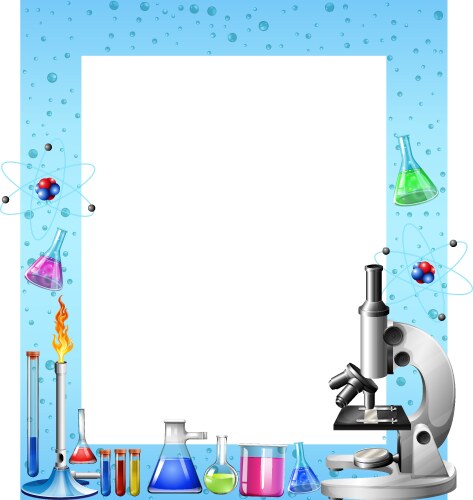 Science tool and frame Royalty Free Vector Image