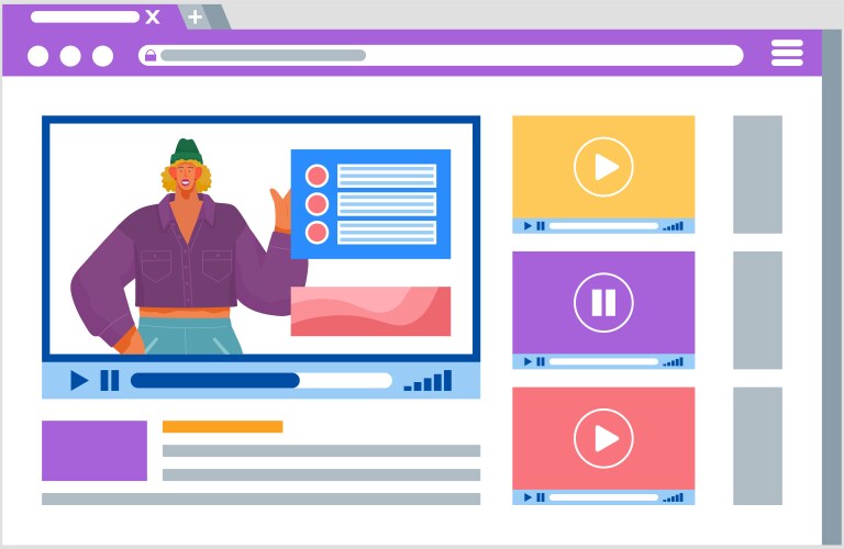 Youtube thumbnail design Royalty Free Vector Image