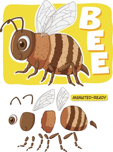 Animated bee wings Vector Images & Graphics for Commercial Use ...