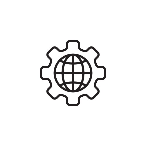 Globalization icon set world network trade symbol Vector Image