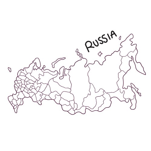 Hand drawn doodle map of pakistan Royalty Free Vector Image
