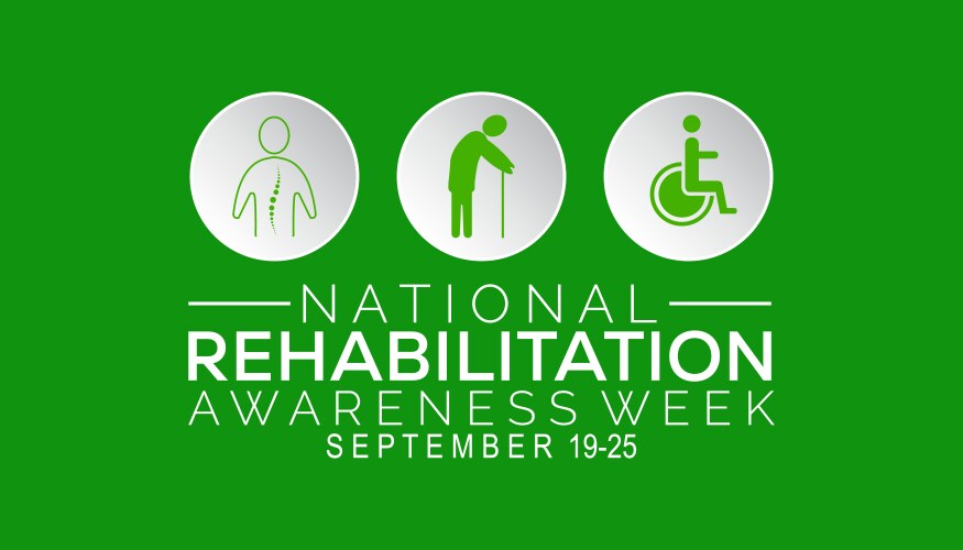 National rehabilitation awareness week Royalty Free Vector