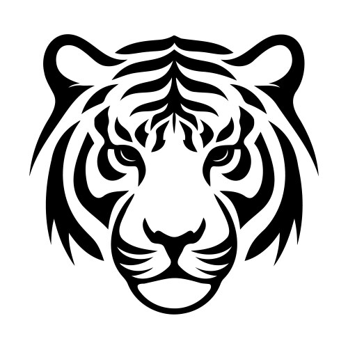 Tiger Face Black and White Vector Images (over 13,000)