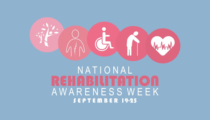 National rehabilitation awareness week Royalty Free Vector