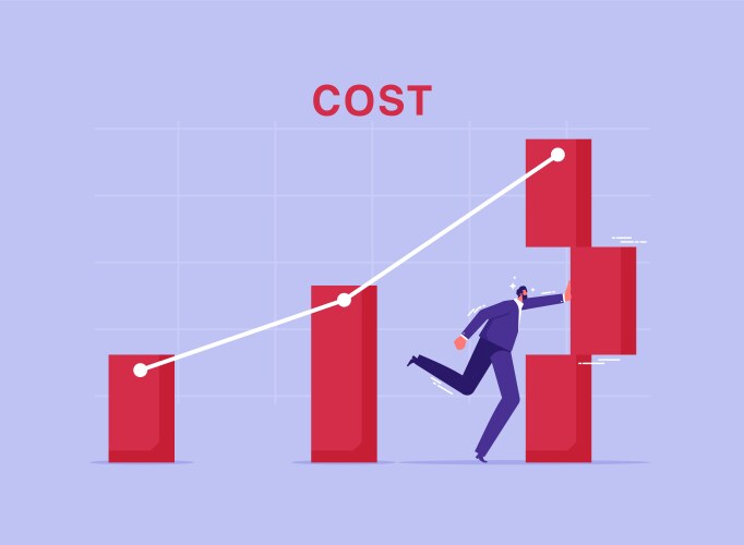 Businessman success to reduce costs concept Vector Image