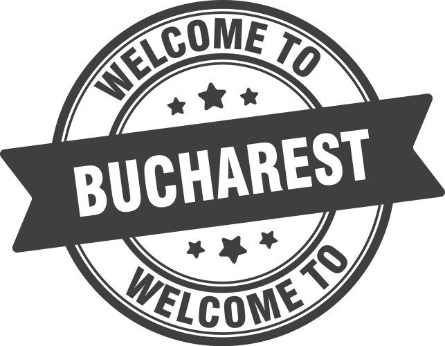Welcome to bucharest stamp round sign Royalty Free Vector
