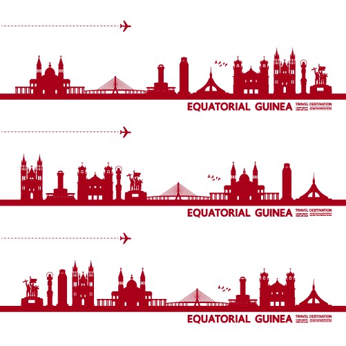 Equatorial guinea silhouette outline map Vector Image Equatorial guinea silhouette outline map Vector Image