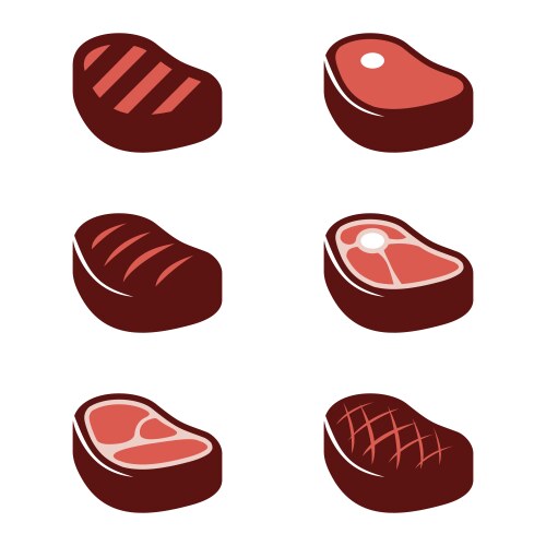 Beef steak icon isometric style Royalty Free Vector Image