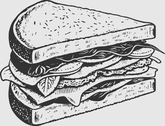 Panini or sandwich Royalty Free Vector Image - VectorStock